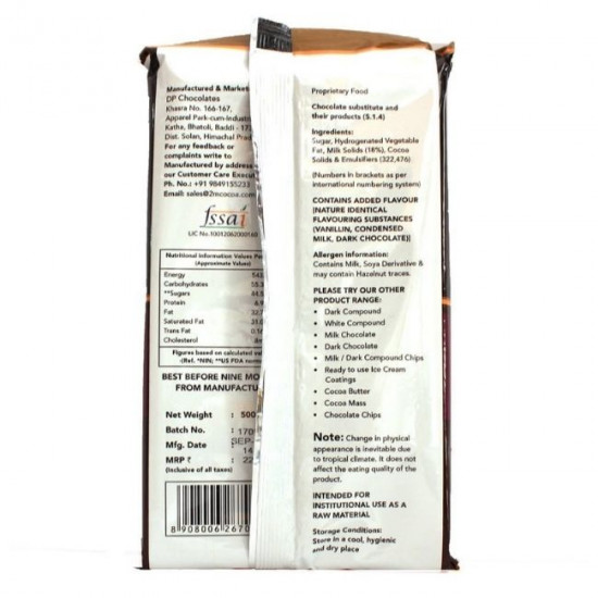 2M Cocoa Chocolate Compound - Milk