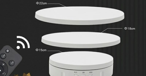 3 in 1 Electric Rotating Turntable - White