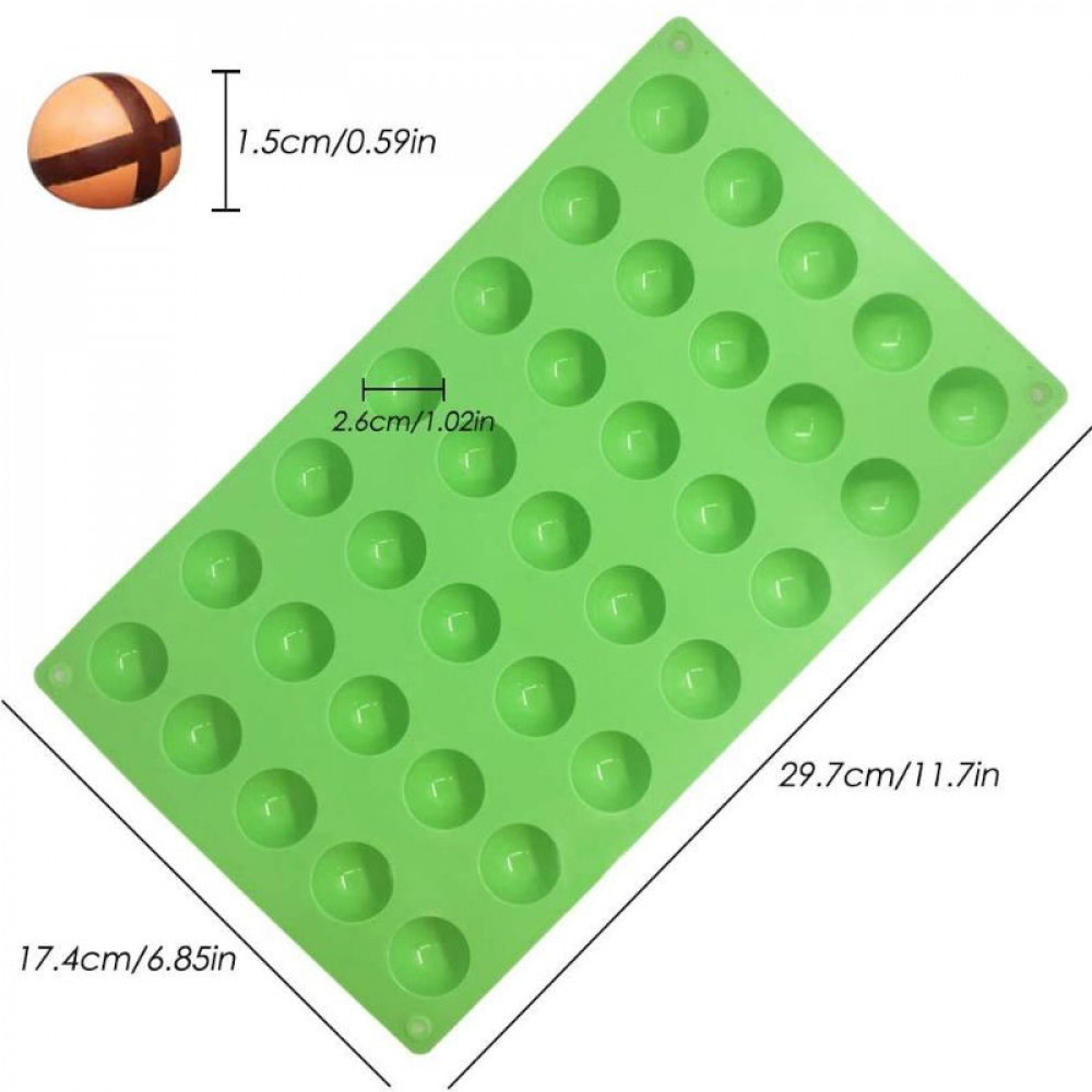 35-Cavity Half Sphere Silicone Mould