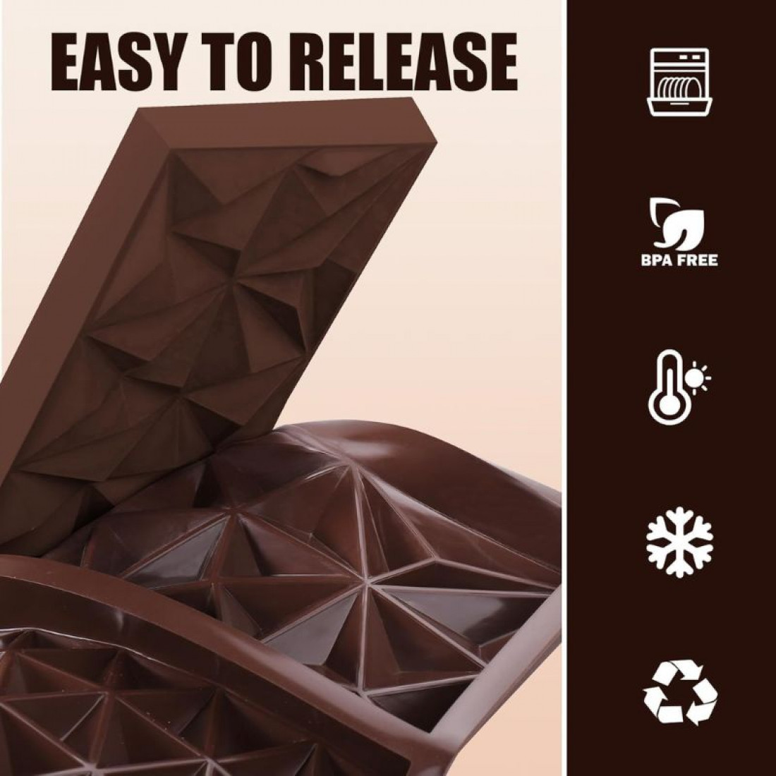 4 in 1 Kunafa Chocolate Bar Deep Silicone Mould