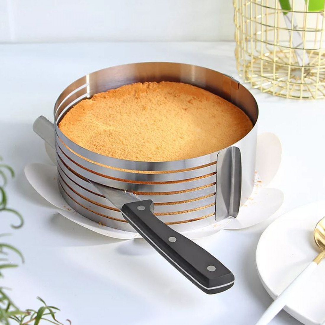Cake Slicer 9-12 Inch Stainless Steel Adjustable Layered Cake Slicer