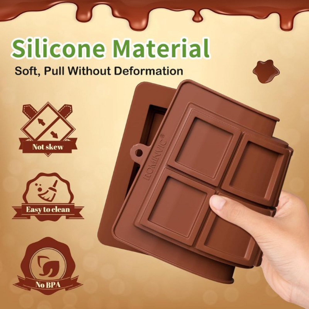 Large and Deep Silicone Kunafa Chocolate Bar Mould