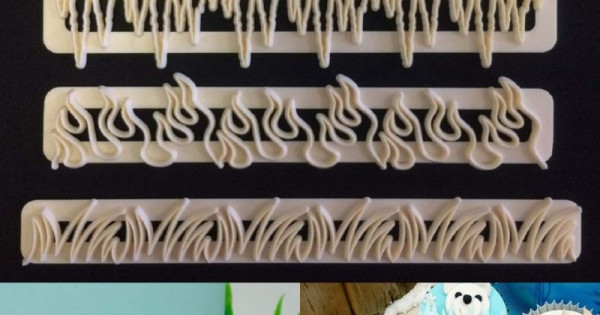 Grass, Waves, Flames & Icicles Fondant Cutter Strips