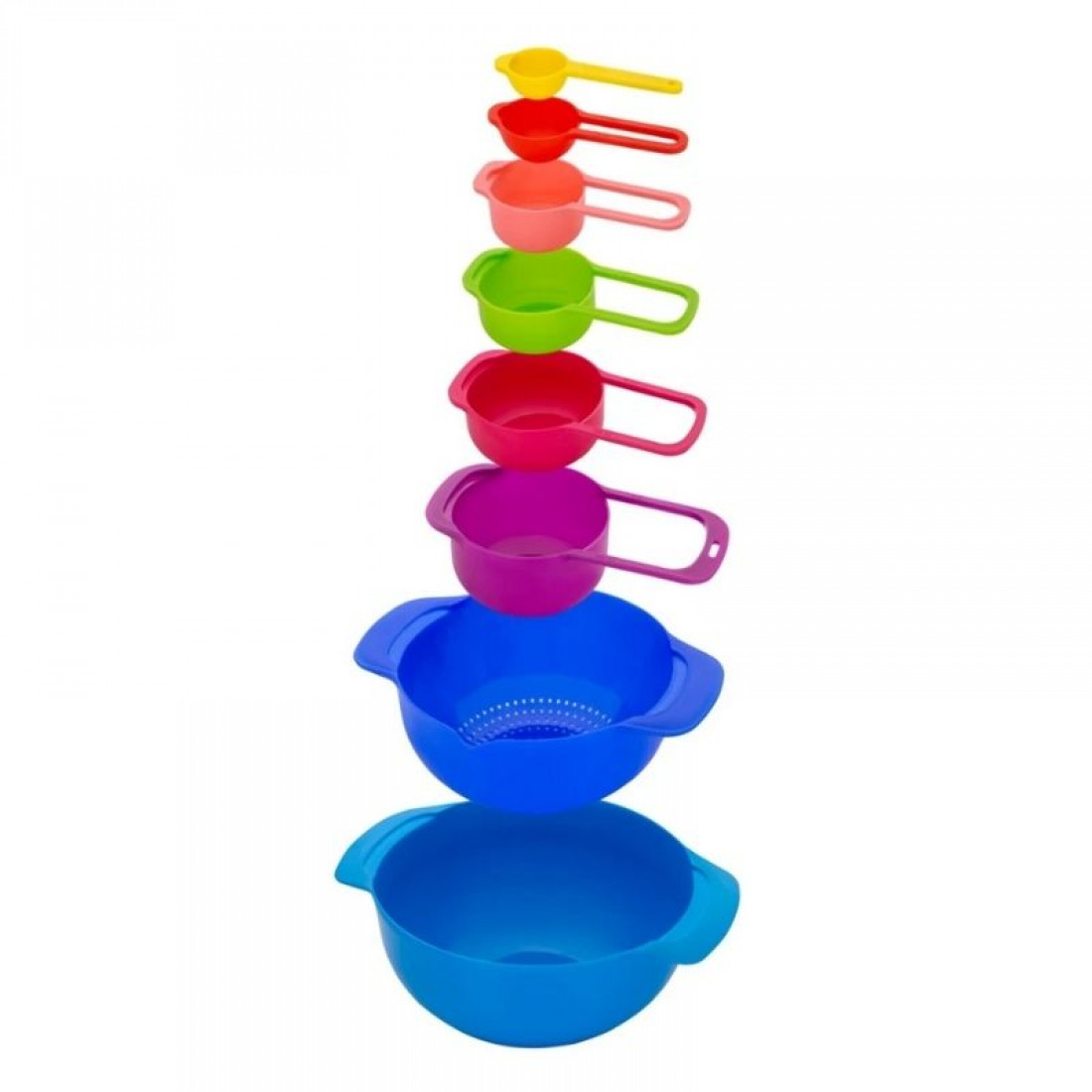 NESTING BOWLS WITH MEASURING CUPS SET (8 PCS)
