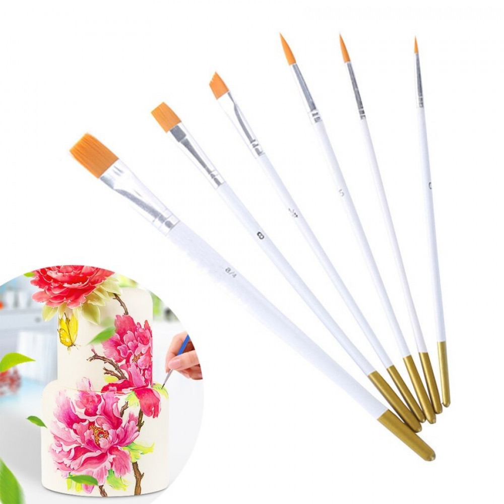 PAINT BRUSH SET OF 6 WHITE