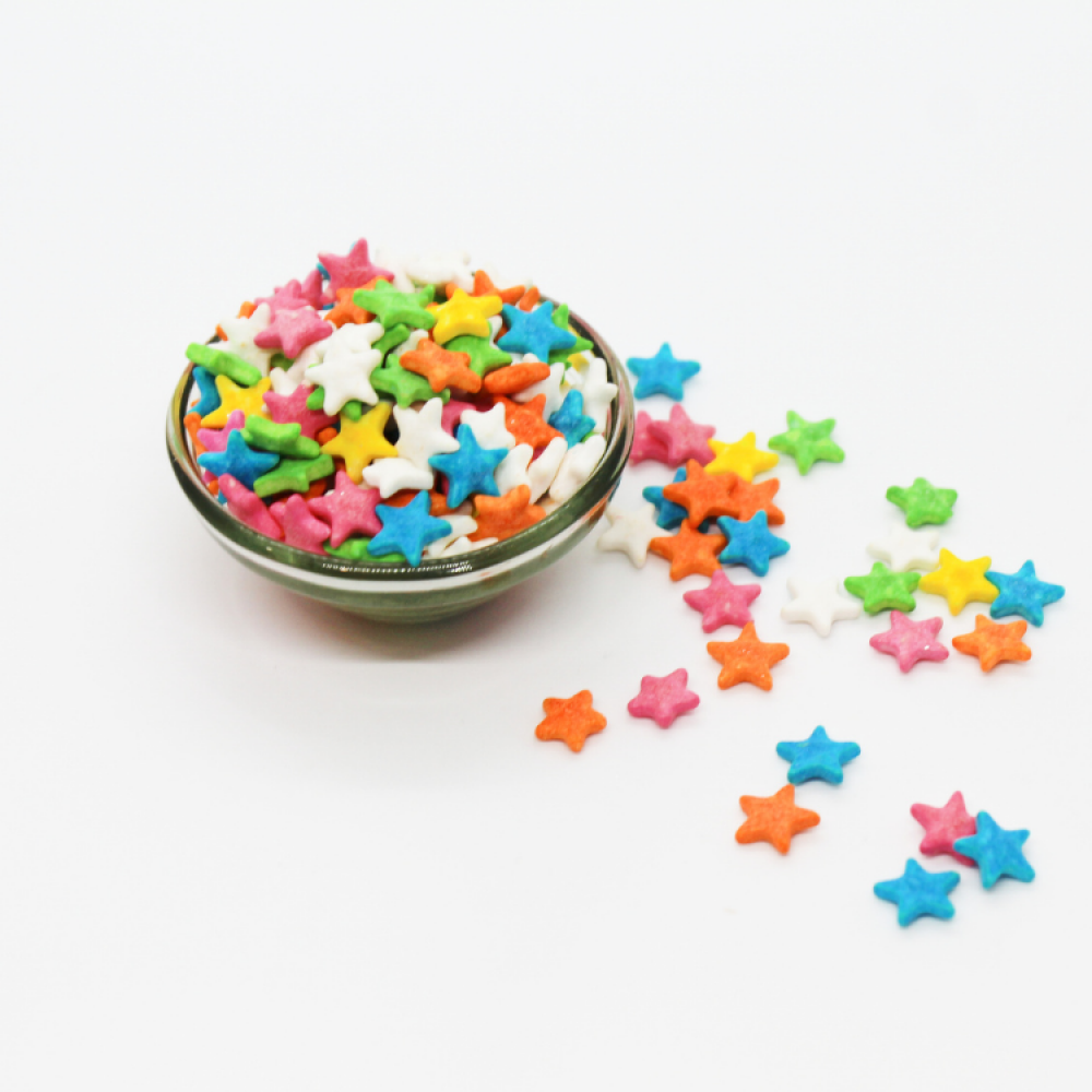 MULTI COLOUR STAR SHAPE CANDY - 100 GM