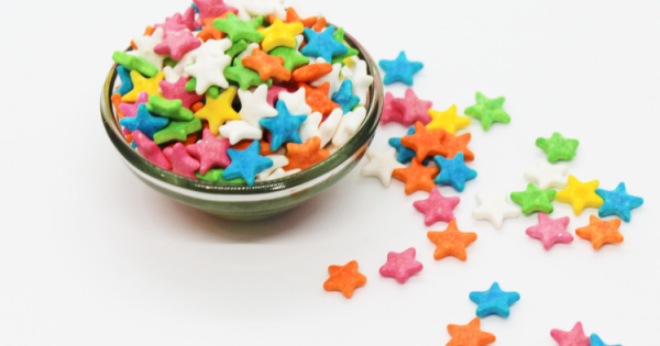 MULTI COLOUR STAR SHAPE CANDY - 100 GM