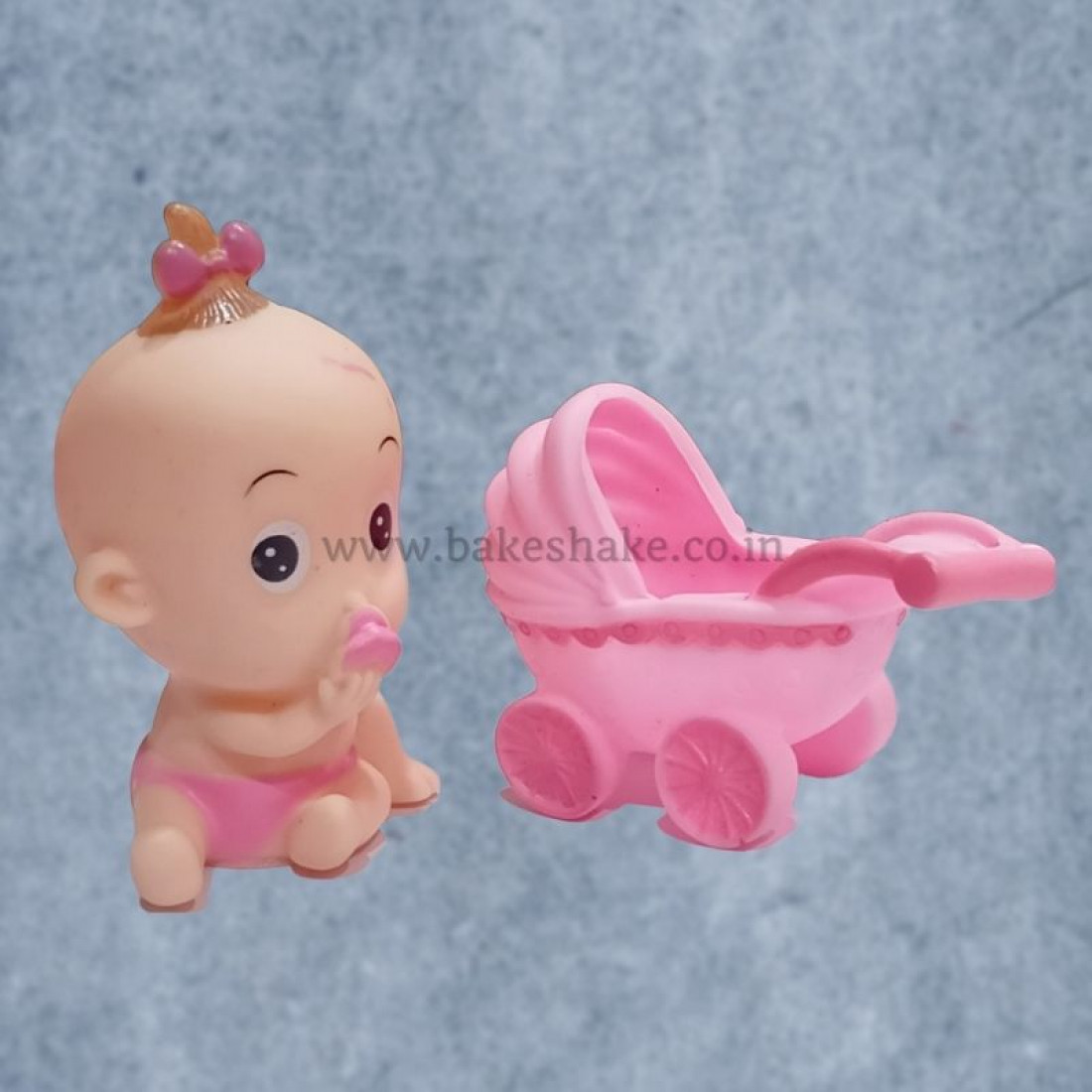 Baby Carriage Cake Topper - Pink