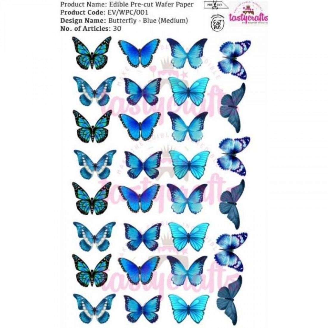 Blue Butterfly - Edible Wafer Cake Toppers