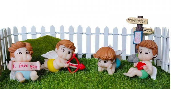 Cupid Miniature Cake Topper 4 Pcs