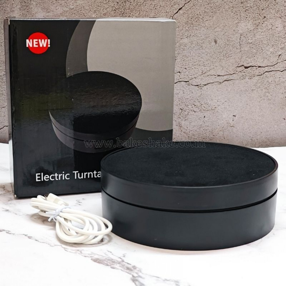 Electric Rotating Turntable - Black
