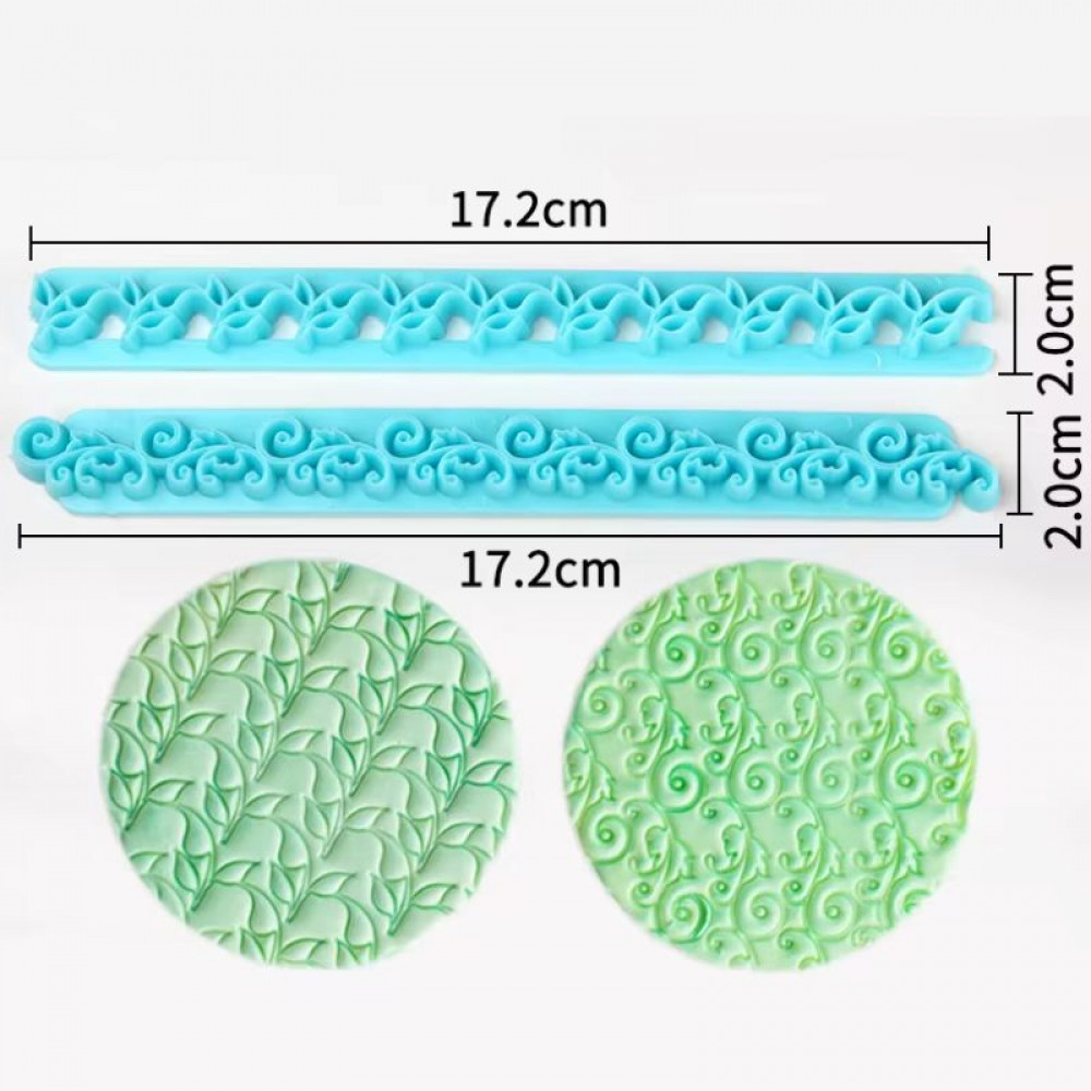 Cake Border Fondant Cutter (Design A) Set of 2