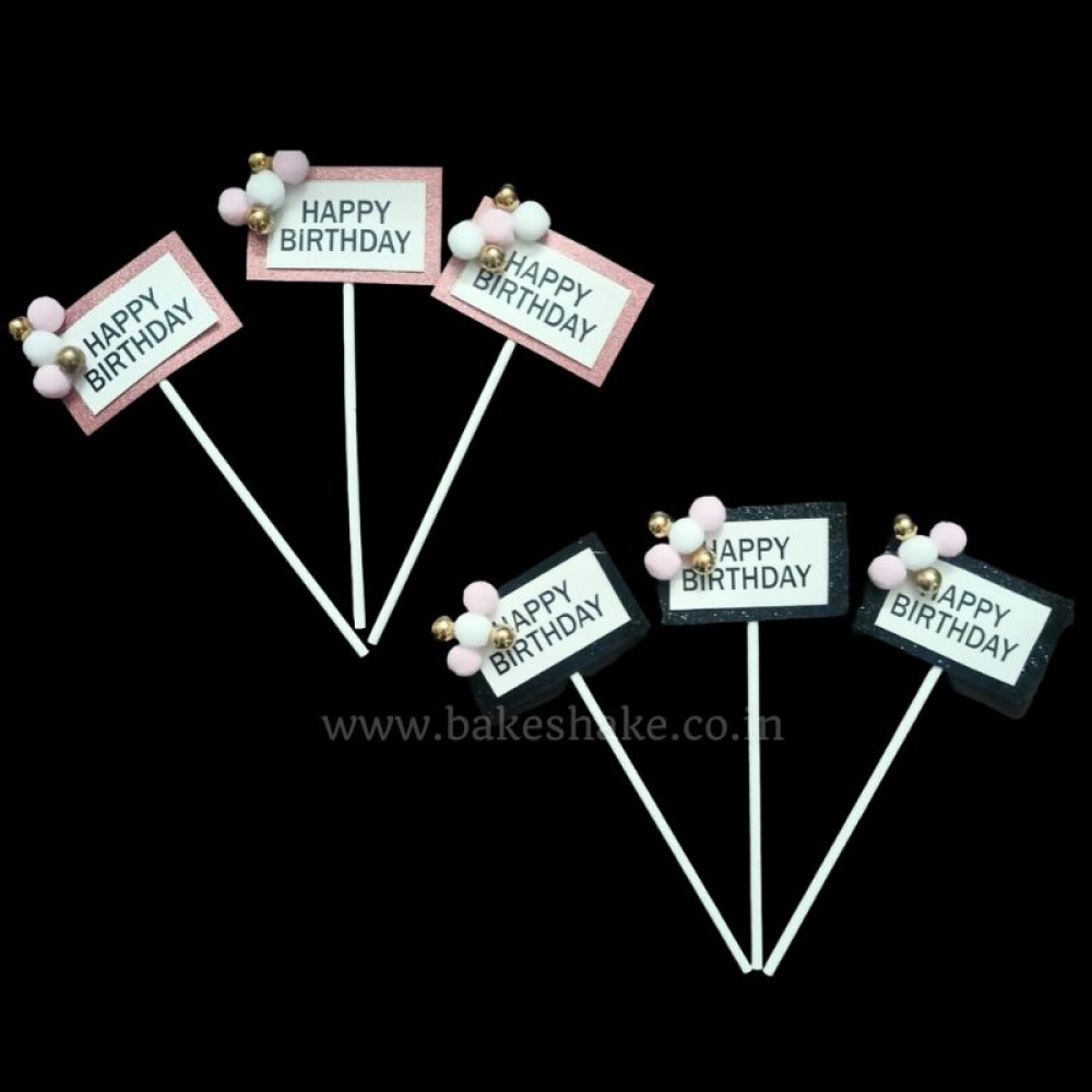 Happy Birthday Topper Set of 3