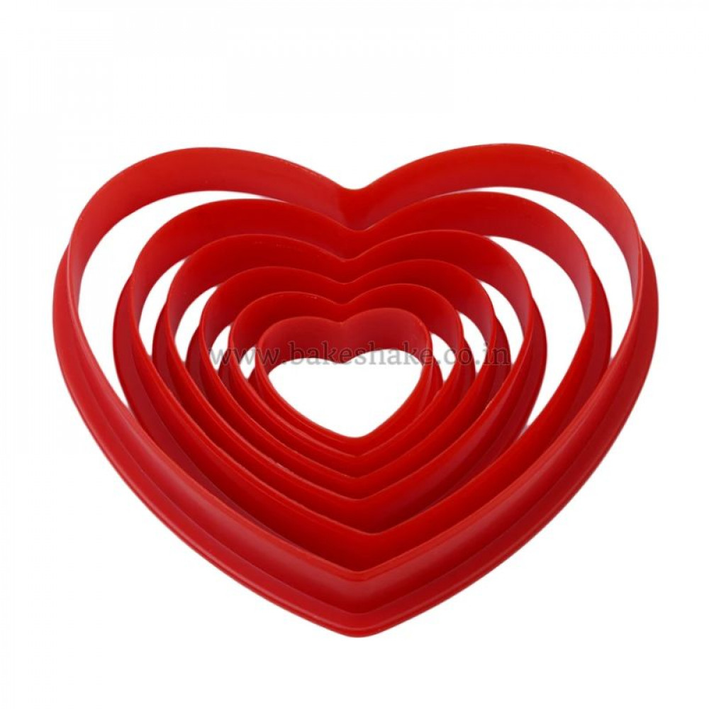 Heart Shape Cookie Cutter - Set of 6 Pieces