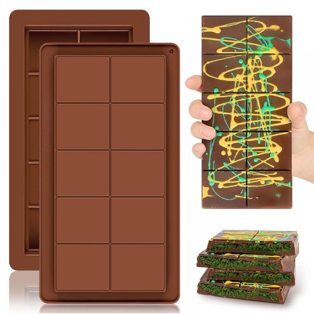 Kunafa Chocolate Bar Deep Silicone Mould