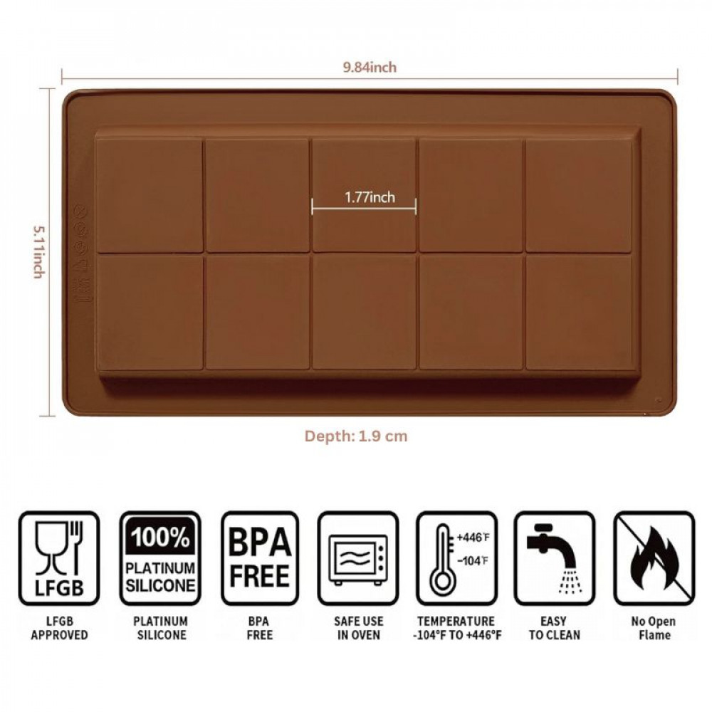 Kunafa Chocolate Bar Deep Silicone Mould