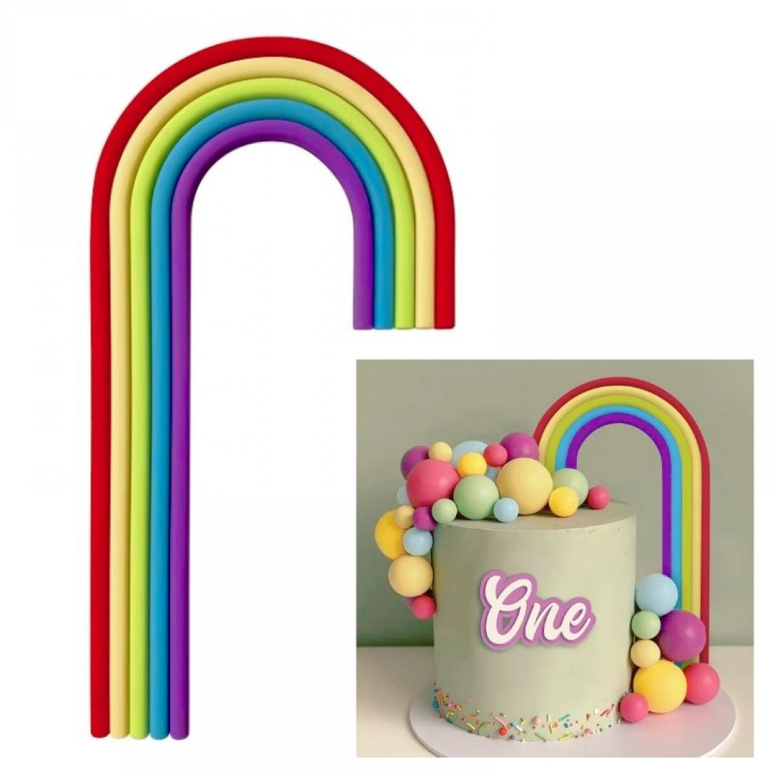 Large Rainbow Cake Topper (Design 2)
