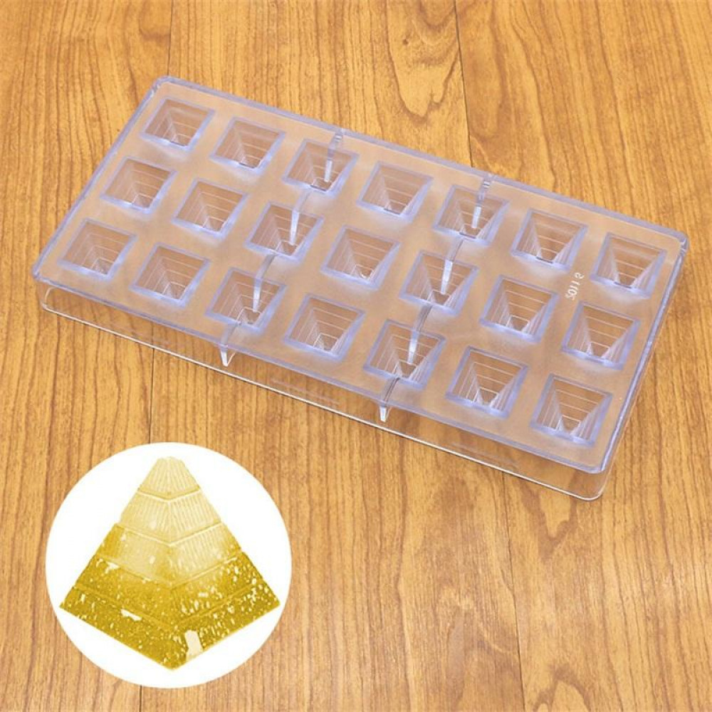 POLYCARBONATE CHOCOLATE MOULD - PYRAMID SHAPE