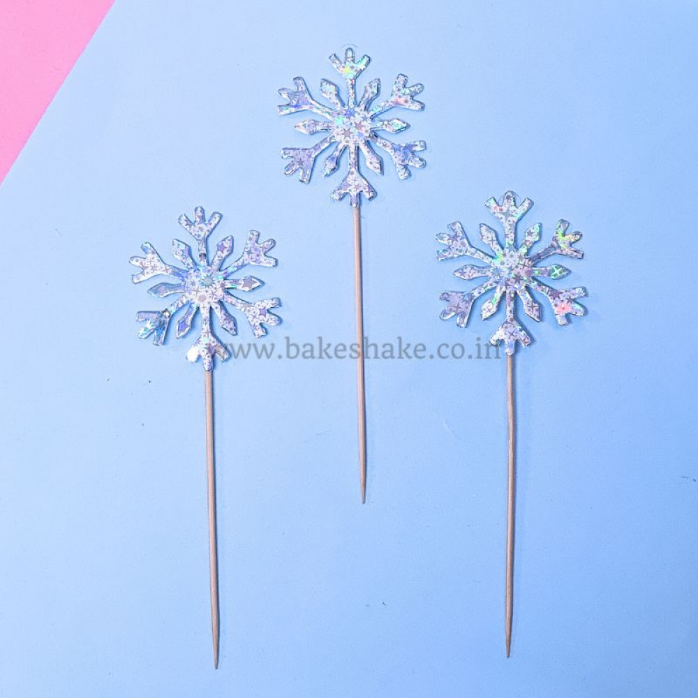 Snowflake Shape Paper Topper (Silver)