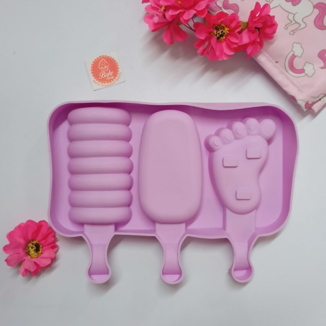 Foot Oval Spiral Silicone Popsicle Mould